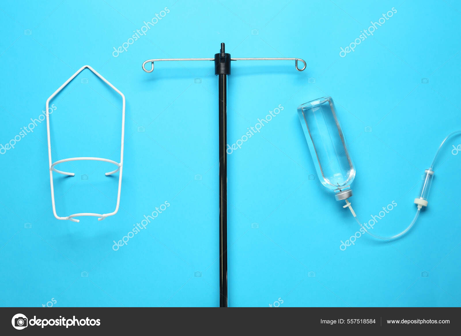 Infusion Set Light Blue Background Flat Lay Stock Photo by ©NewAfrica ...