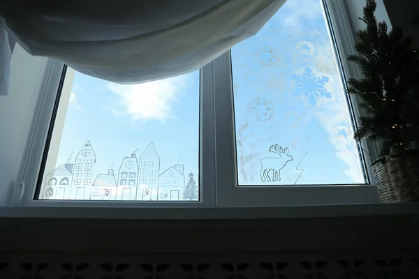 Snowy window view Stock Photos, Royalty Free Snowy window view Images ...
