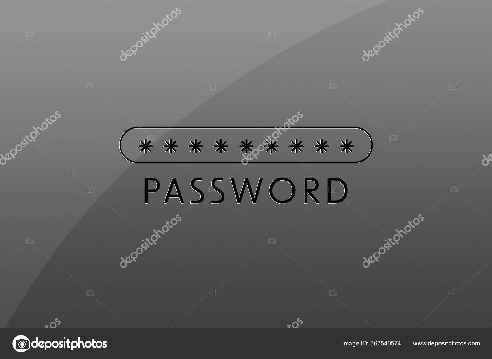 Blocked Screen Gadget Line Password Illustration Cyber Security — Stock ...