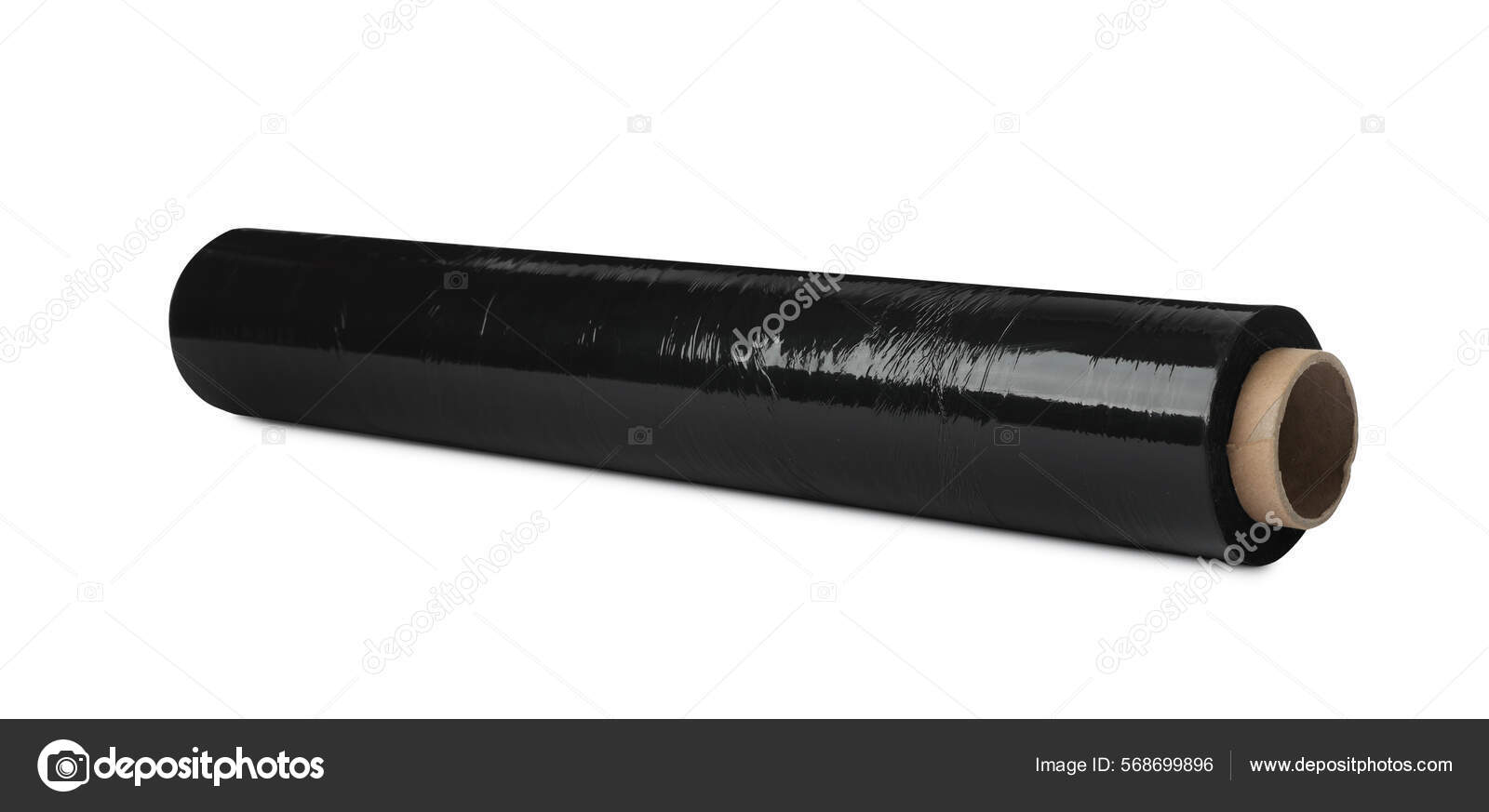 Roll Black Stretch Wrap Isolated White — Stock Photo © NewAfrica #568699896