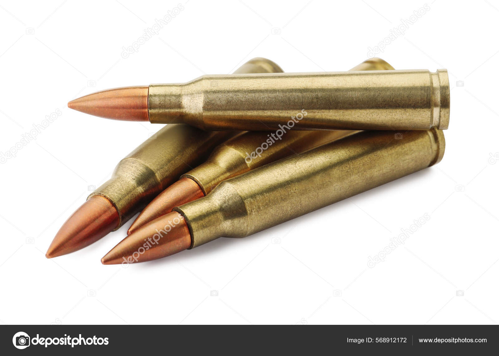 Many Bullets White Background Military Ammunition — Stock Photo ...