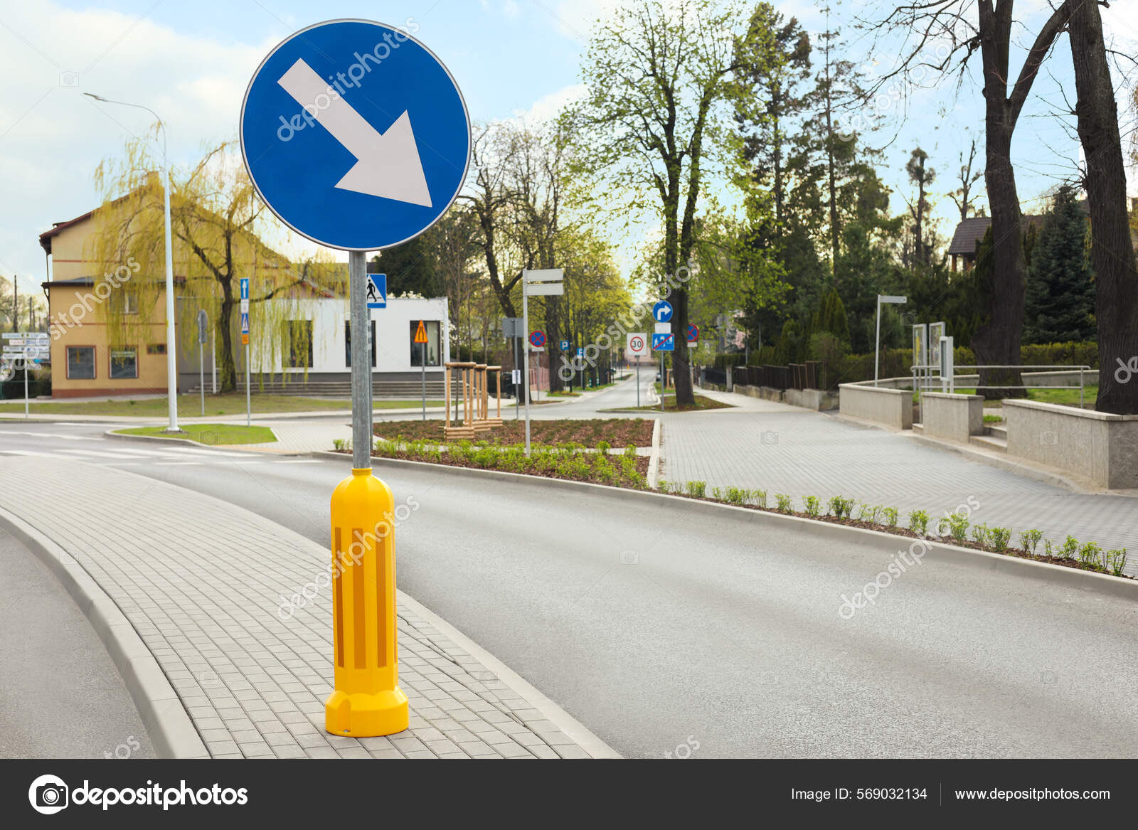 Keep Right Road Sign