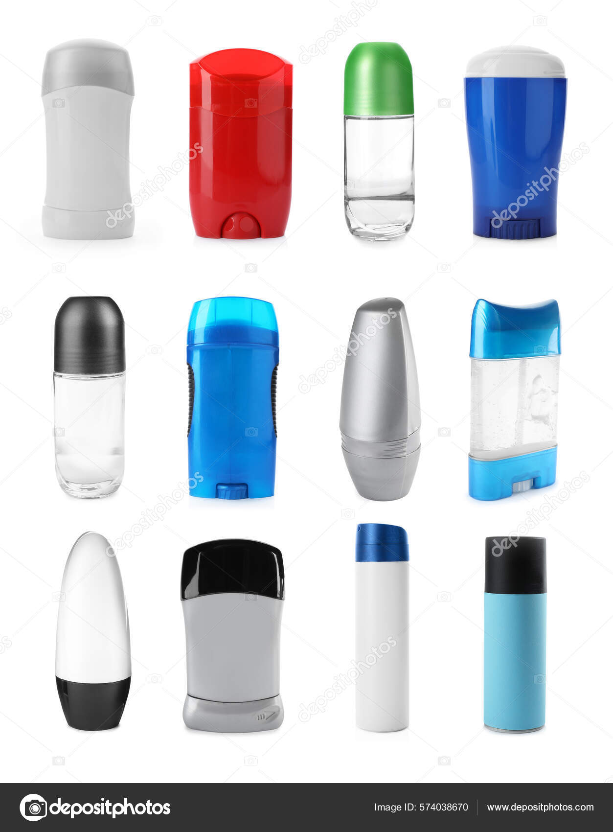 Set Different Deodorants White Background Stock Photo by ©NewAfrica ...