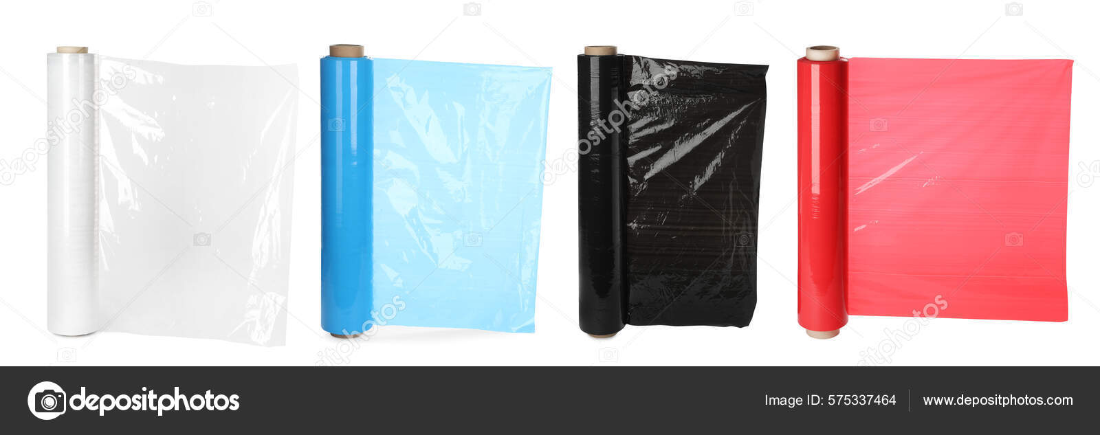 Set Different Stretch Wraps White Background Banner Design — Stock ...