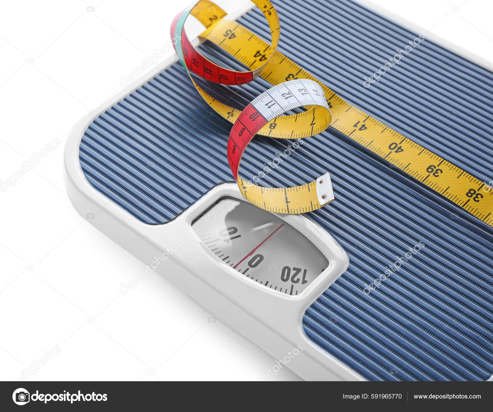 Scales Measuring Tape Isolated White Closeup — Foto de stock ...