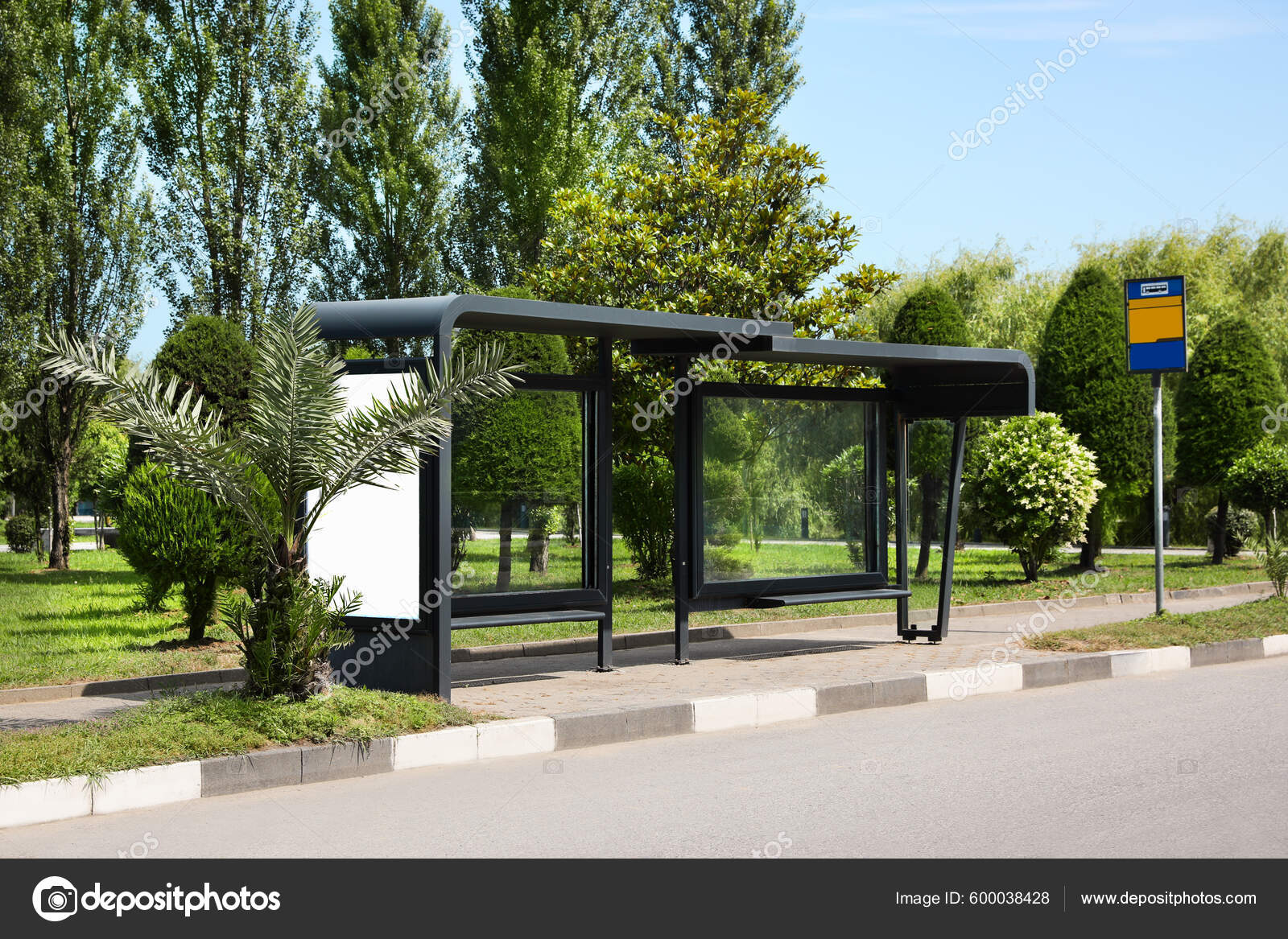 Public Transport Stop Benches City Street Stock Photo by ©NewAfrica ...