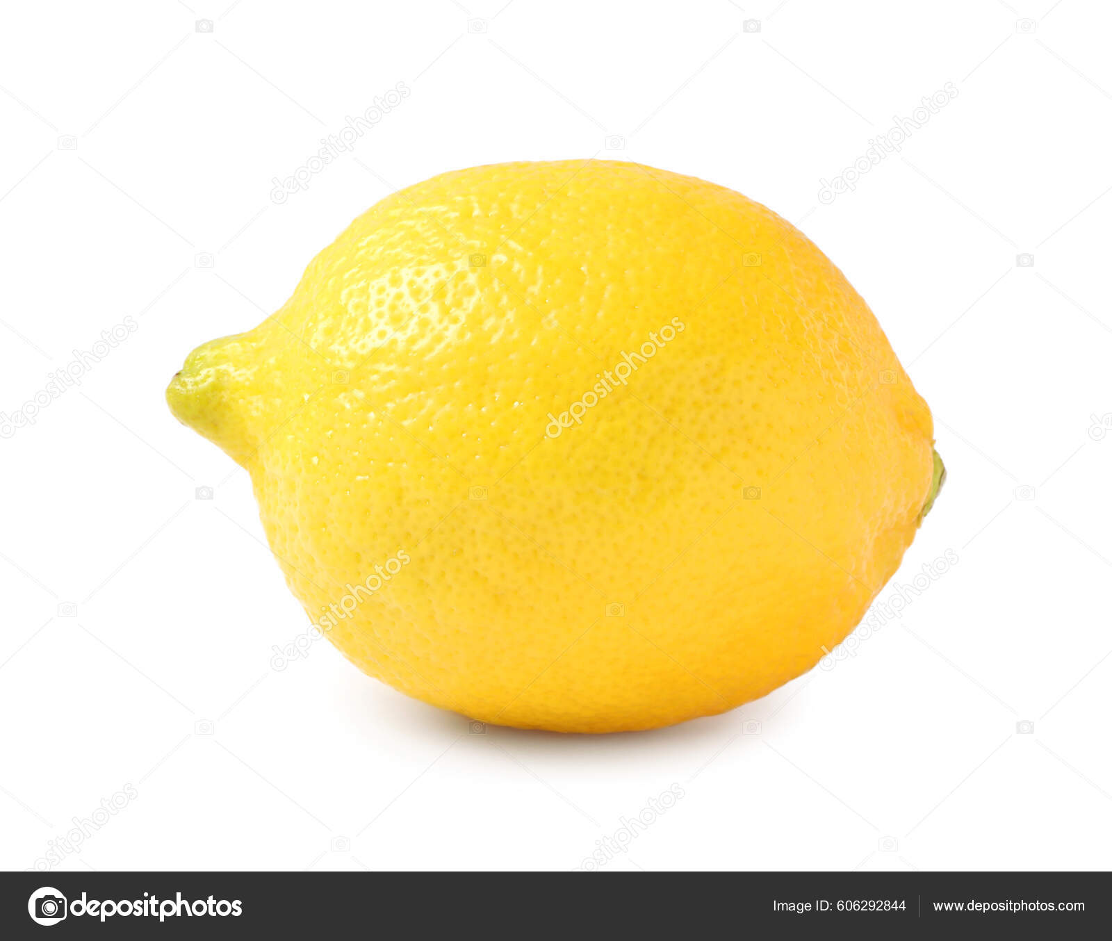 Fresh Ripe Whole Lemon Isolated White — Stock Photo © NewAfrica #606292844