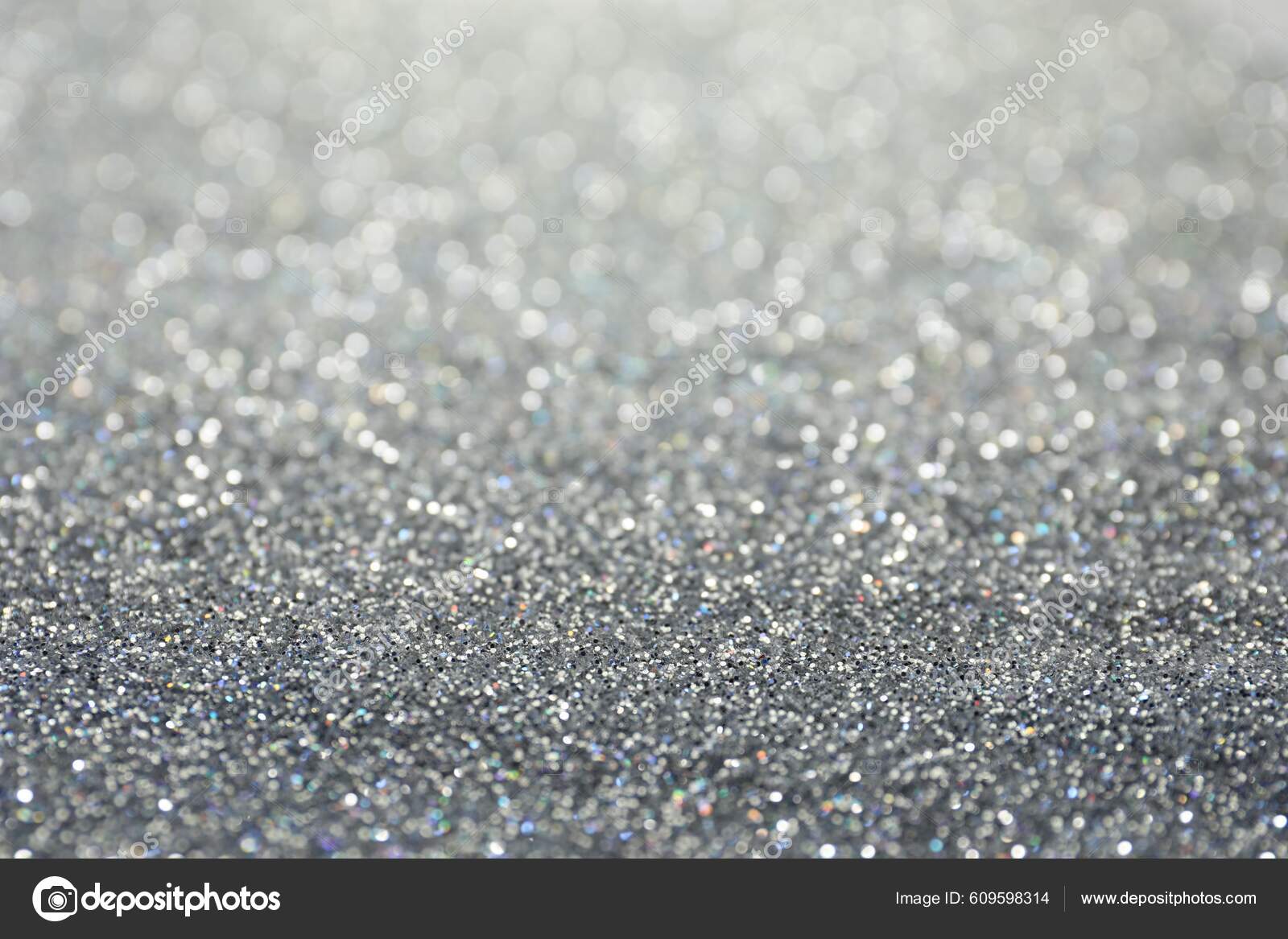 Shiny Silver Glitter Background Bokeh Effect — Stock Photo © NewAfrica ...