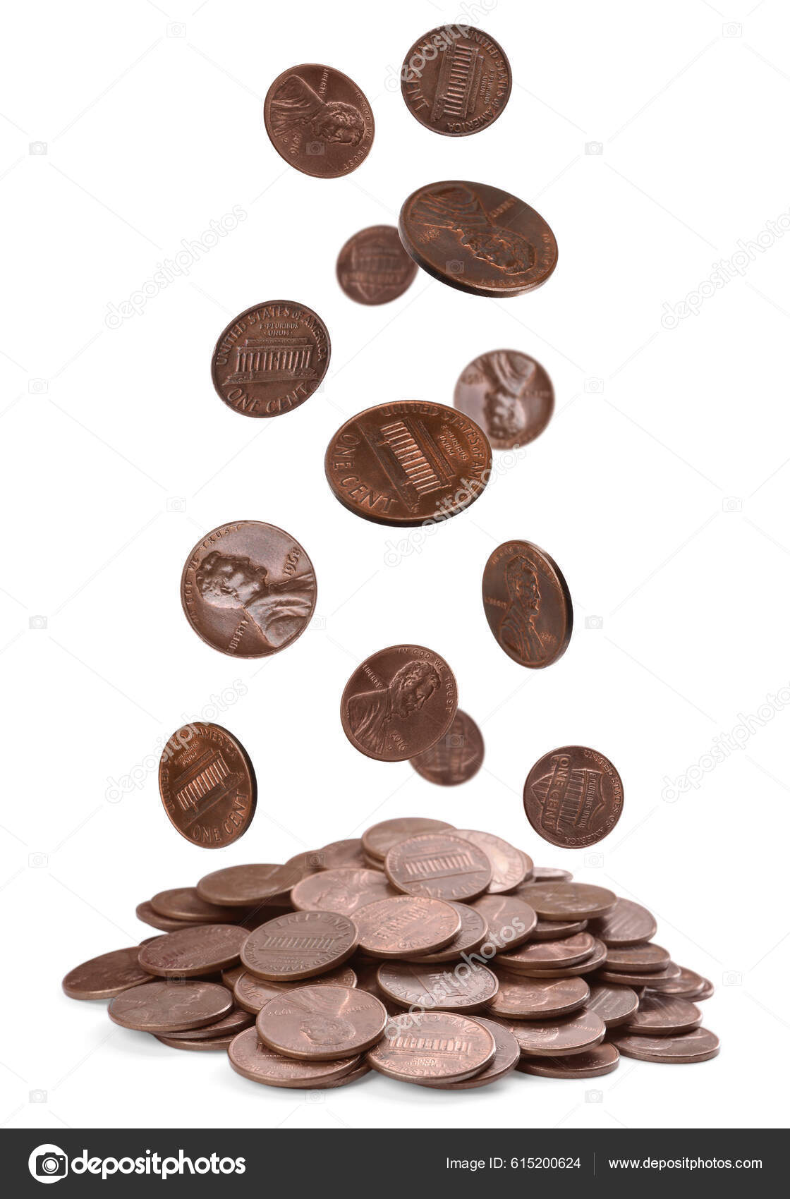 Falling American Coins
