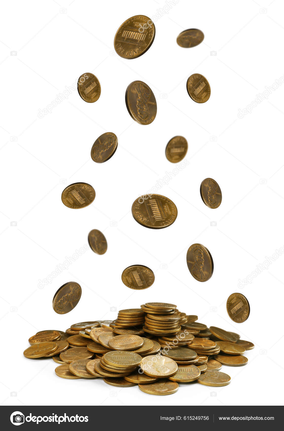 Falling American Coins