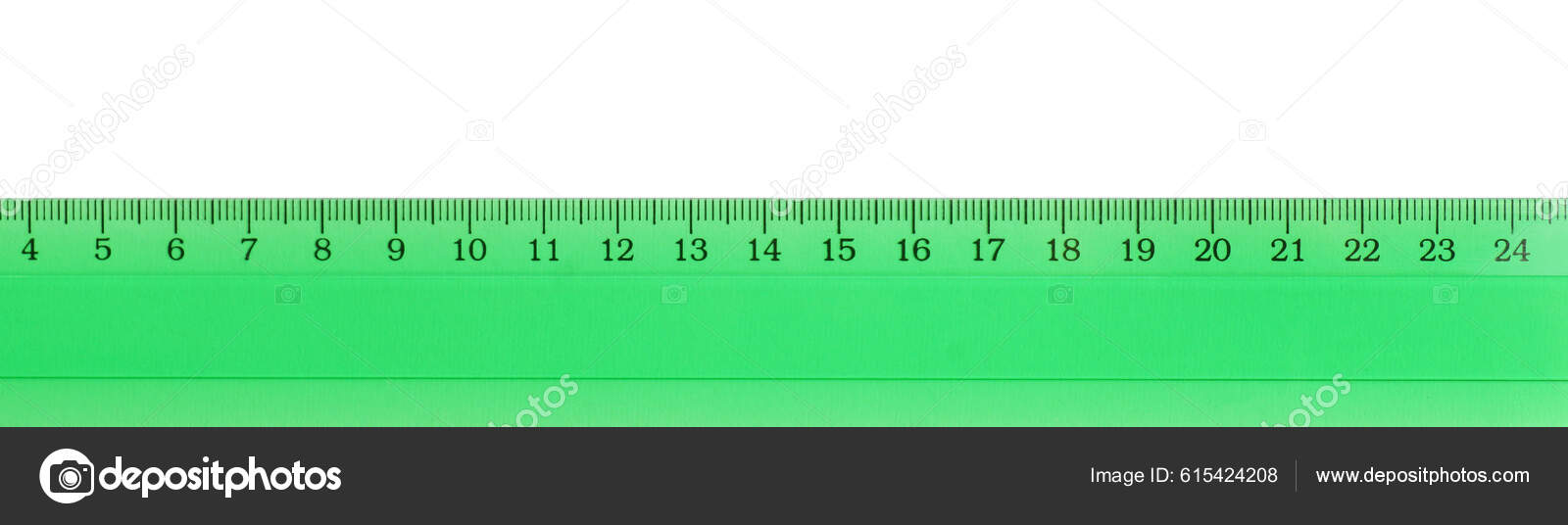 Ruler Measuring Length Markings Centimeters Isolated White Top View ...