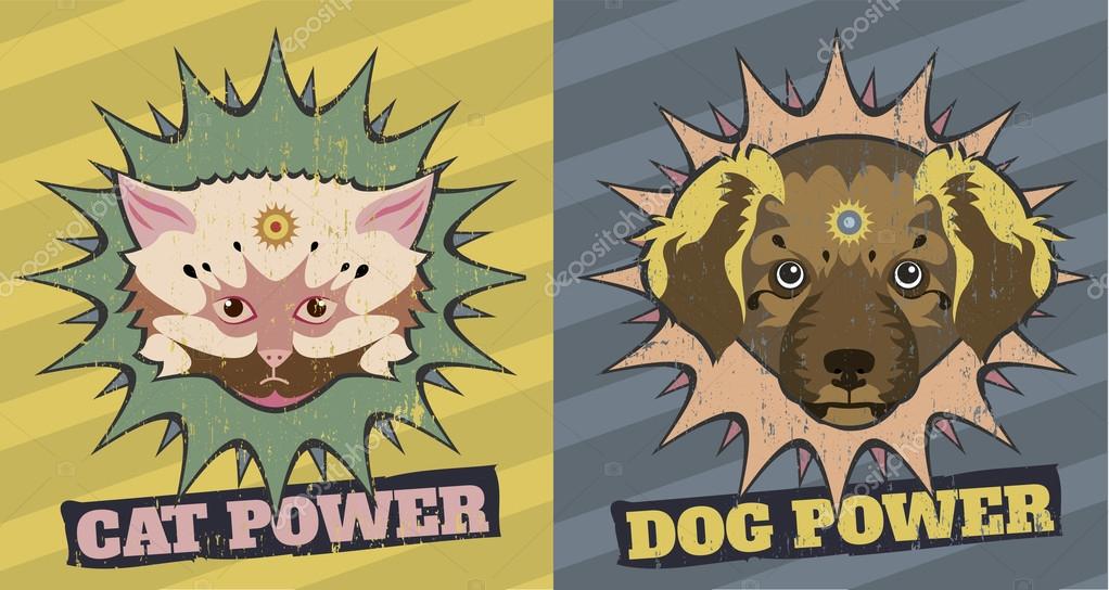 Cat and Dog power Stock Illustration by ©rangreiss #21692065