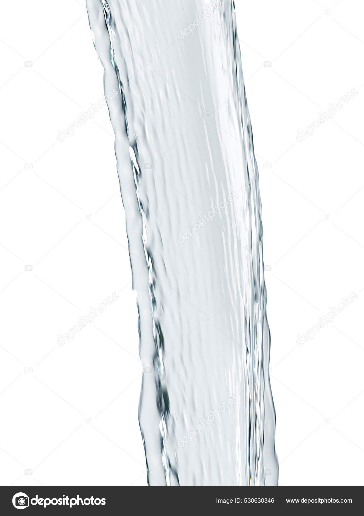 Water Flow Isolated White Background Stock Photo by ©Retouchman 530630346