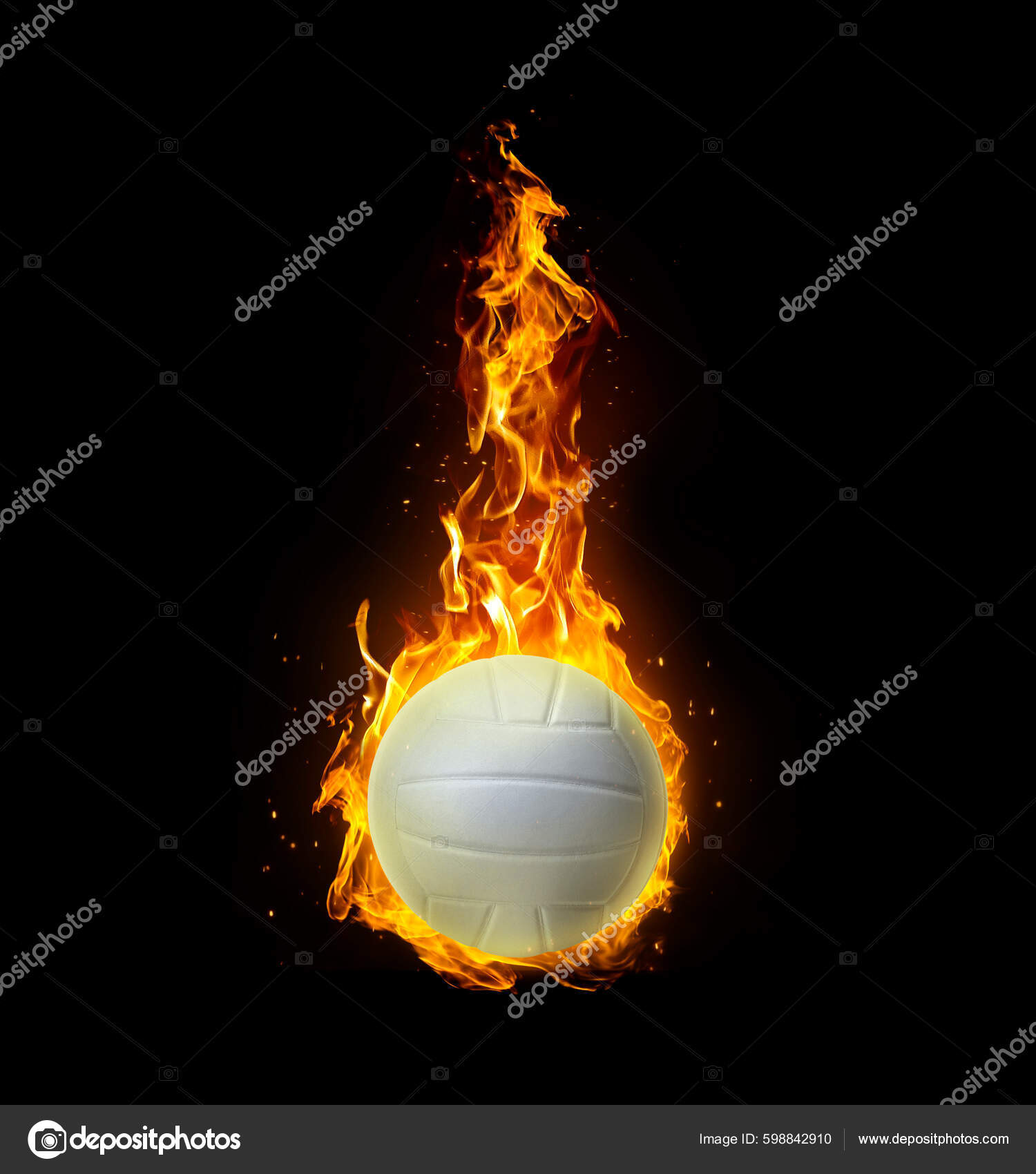 Volleyball On Fire