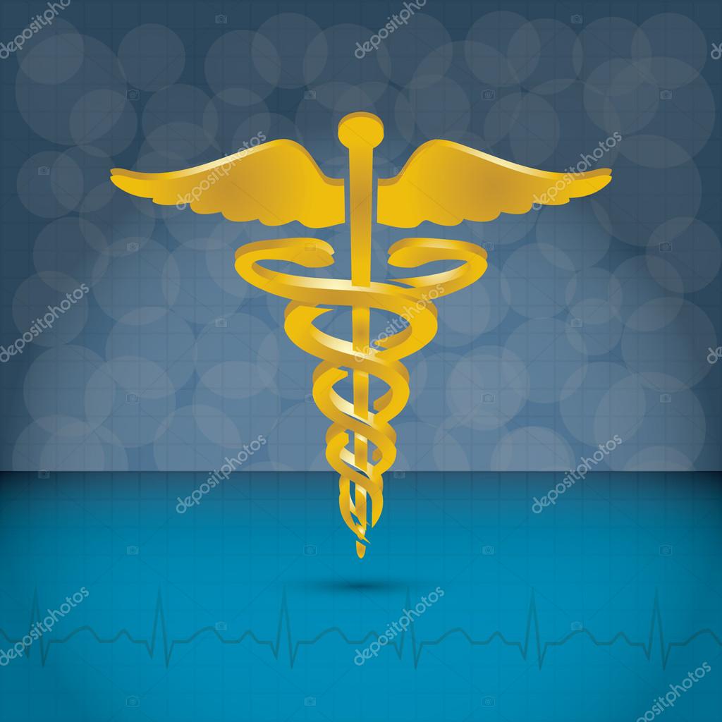 Ilustración de vectores de símbolos médicos Caduceus. 2024