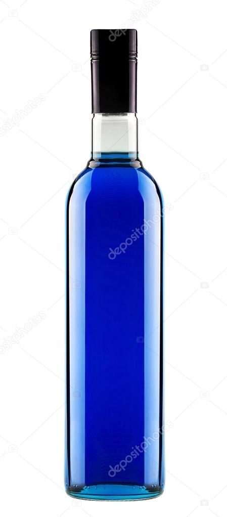 botella completa de cóctel alcohólico azul 2025