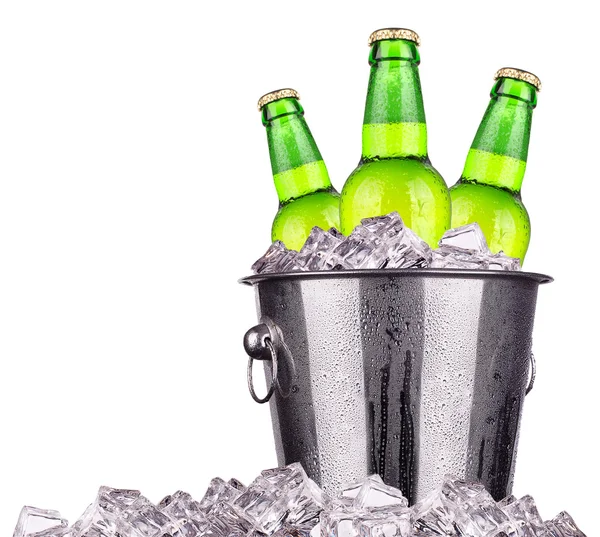 Beer bottles in ice bucket Stock Photo by ©boule1301 56084939