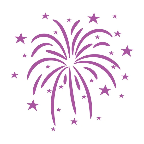 Bursting Firework Stars Sparks Isolated Vector Illustration White ...