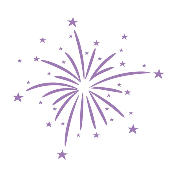 Bursting Firework Stars Sparks Isolated Vector Illustration White ...