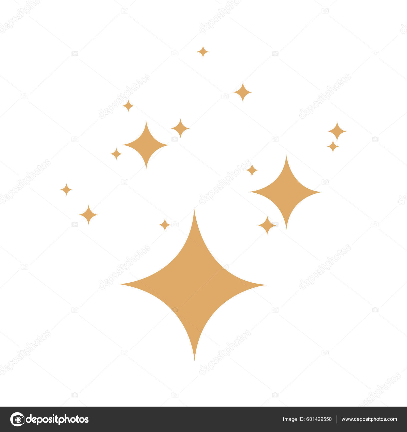 Star Icons Twinkling Stars Sparkles Winkling Stars Vector Illustration ...