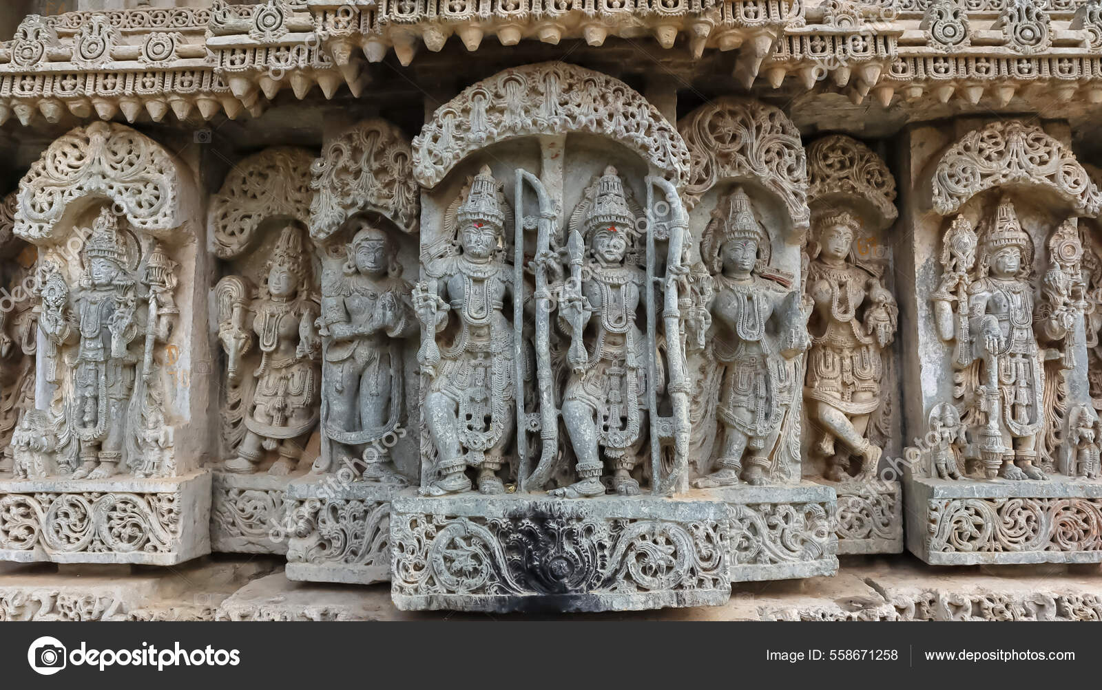 Sculpture Lord Rama Lakshmana Bow Lakshminarsimha Temple Javagal Hassan ...