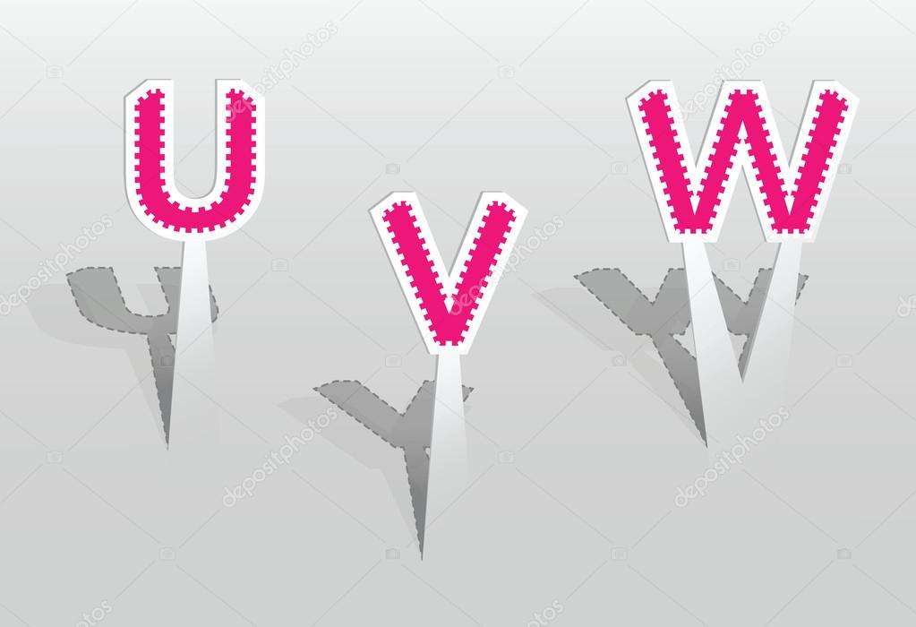 Illustration of UVW letters Stock Vector by ©julvil11 21539615