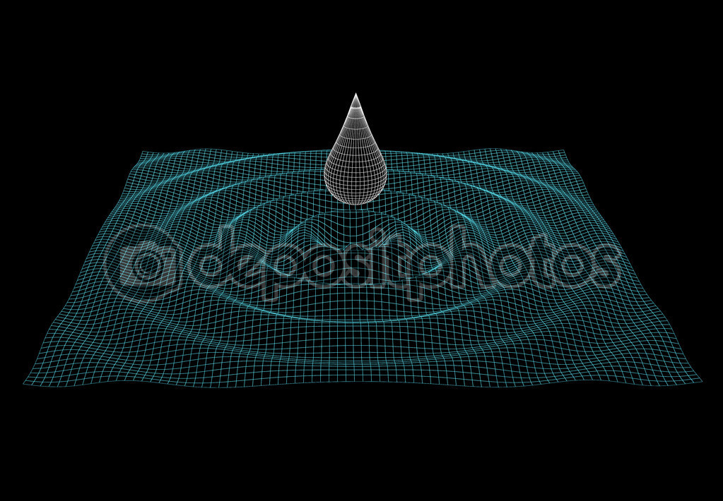 Model of water ripple with drop — Stock Photo © julvil11 #47890899
