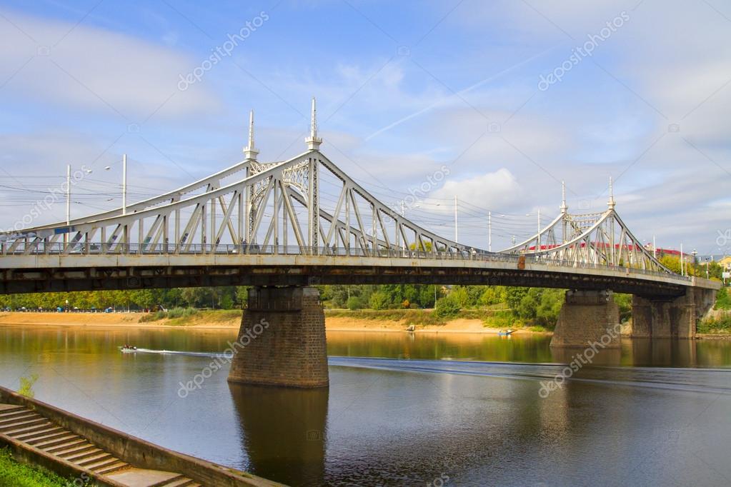 The bridge across the Volga in Tver — Stock Photo © alendelong #31577273