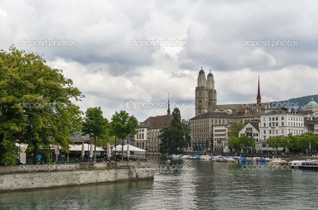Limmat river in Zurich — Stock Photo © borisb17 #47655231