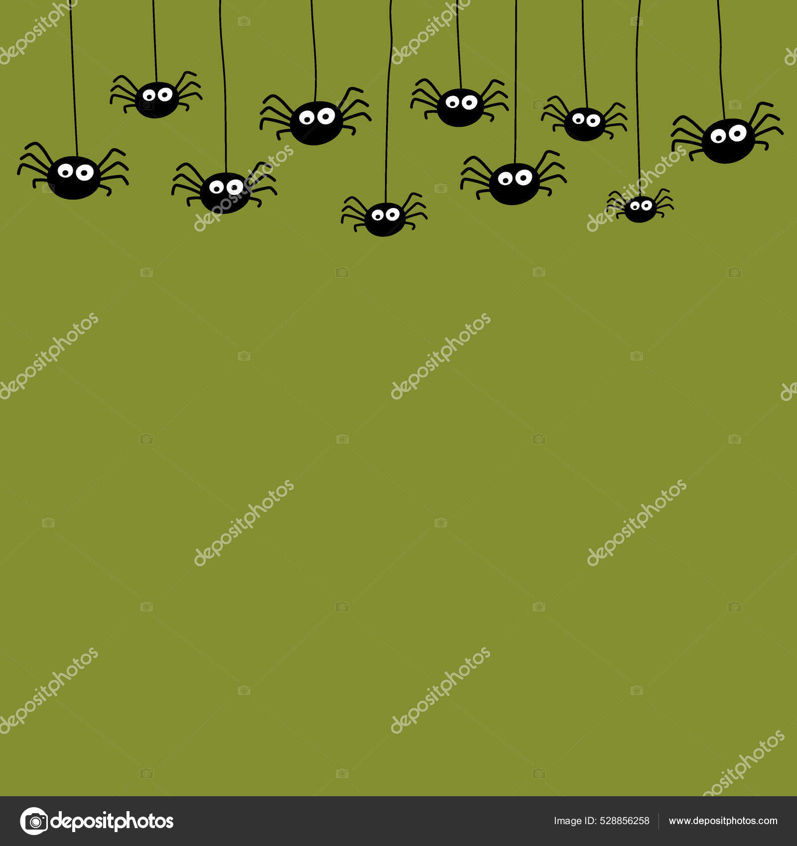 Design Halloween Background Funny Spiders Vector Stock Vector by ...