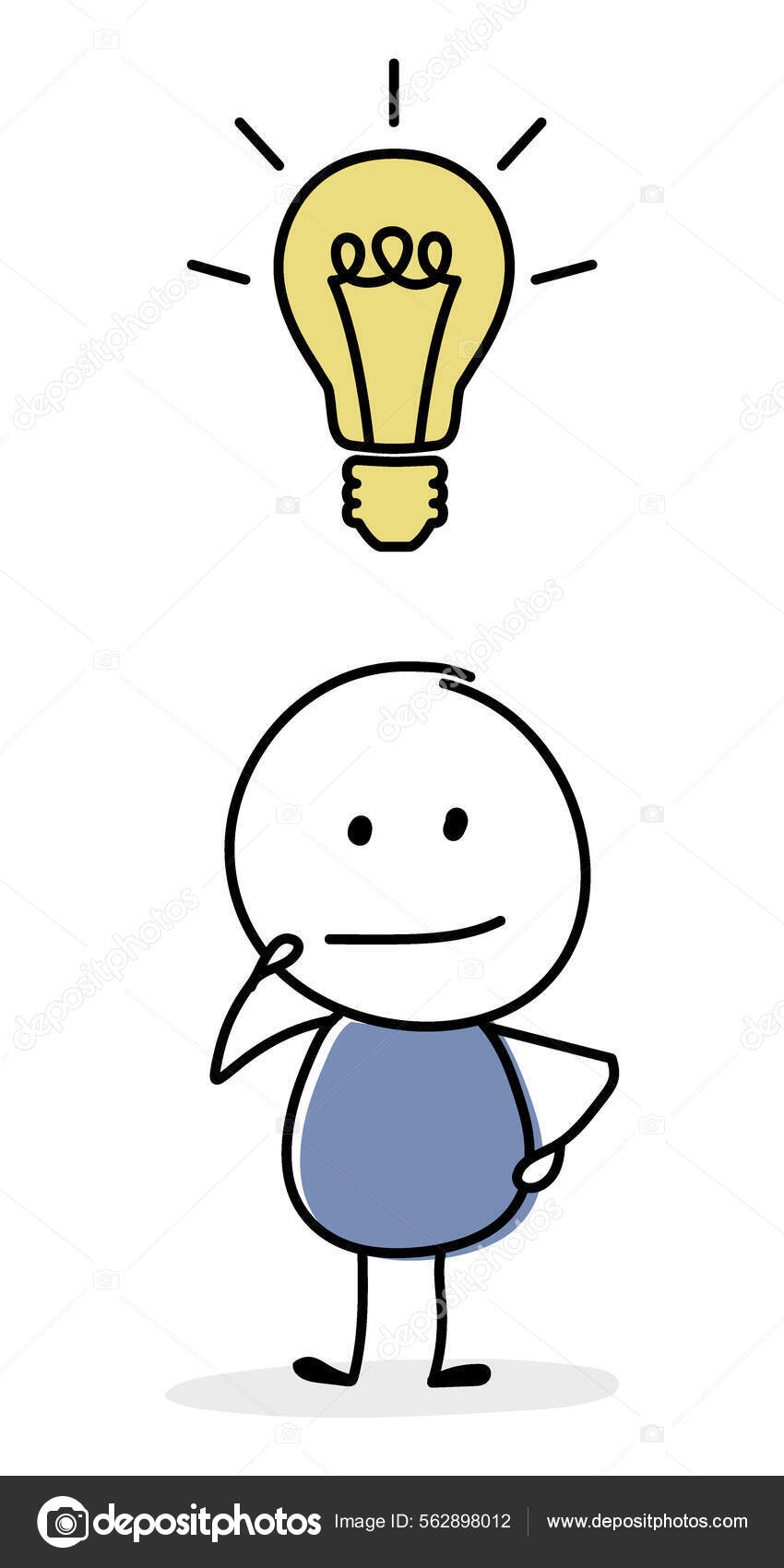 Stick Figure Light Bulb