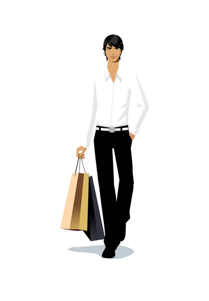 Stylish man going shopping Stock Vector Image by ©zzve #13428832