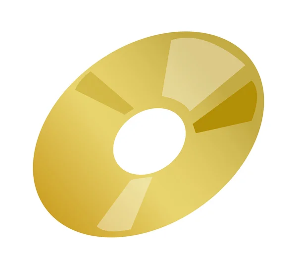 Gold CD — Stock Vector © AlexanderZam #3008217