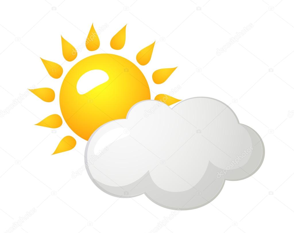 Vector icono sol y nube — Vector de stock #13432056 — Depositphotos