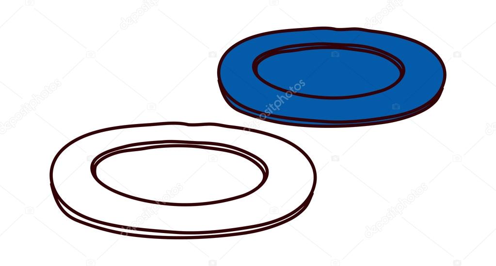 Blue and white plates Stock Vector by ©zzve 13461776