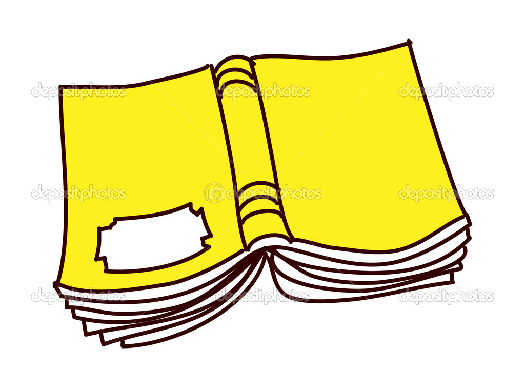 Yellow textbook Stock Vector Image by ©zzve #13462192