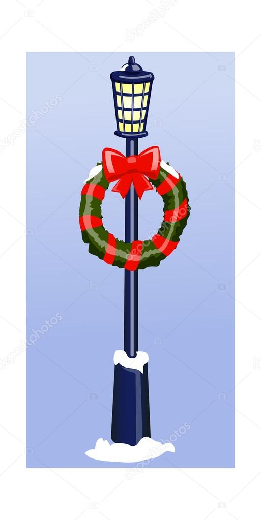 Christmas Lamp Post Clip Art