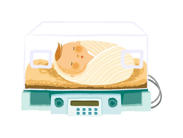Preterm baby incubator with infants, neonatal intensive therapy ...