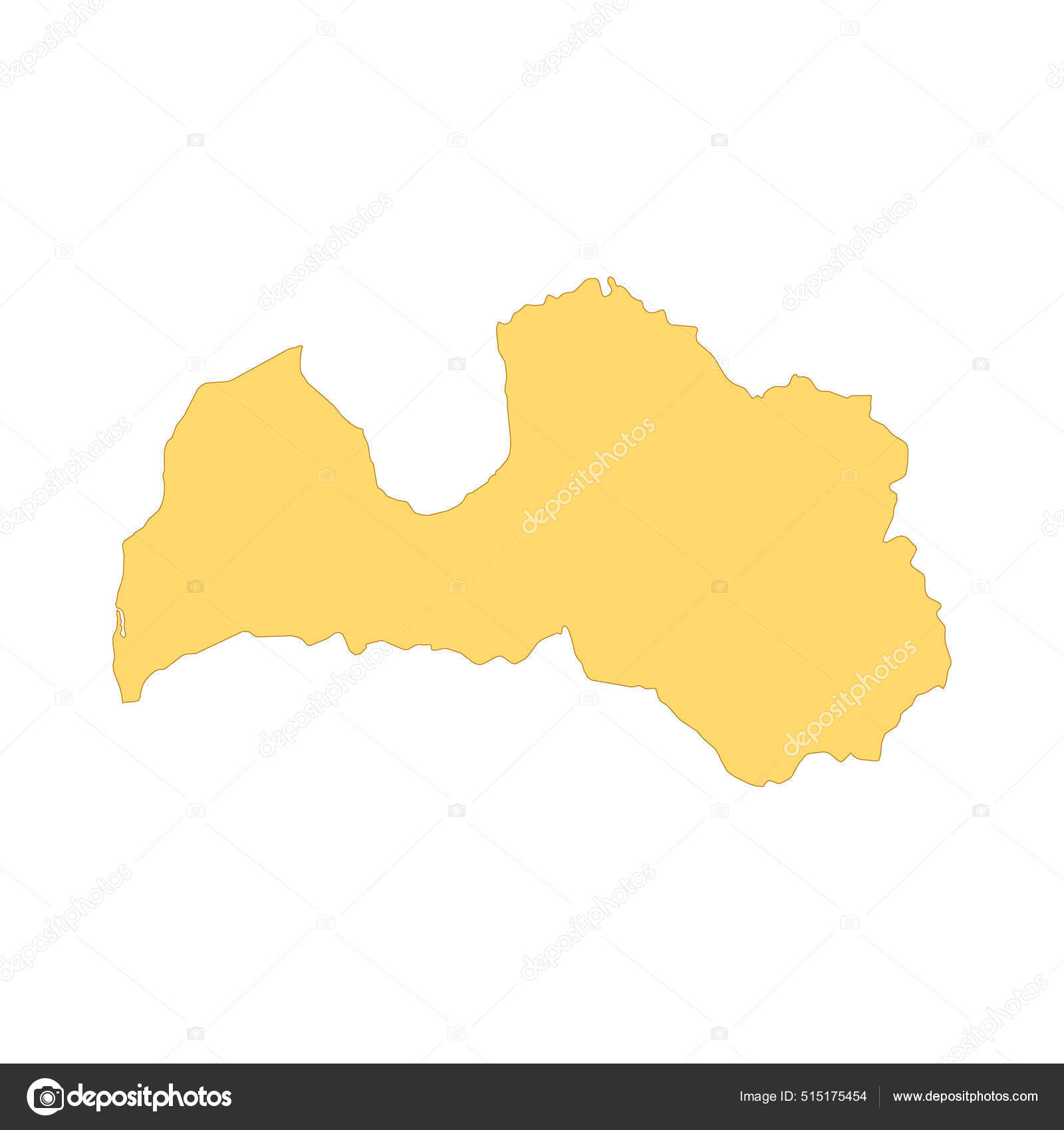 Latvia Map Color Line Element Border Country Stock Vector Image by ...