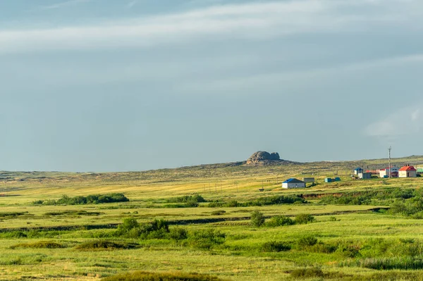 prairie, veld, veldt Forestless steppe, poor in moisture, with ...