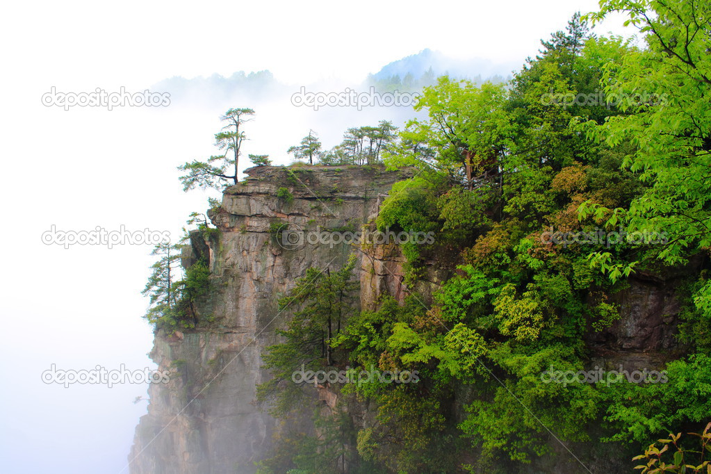 Mysterious Mountains Zhangjiajie The province of Hunan China — Stock ...