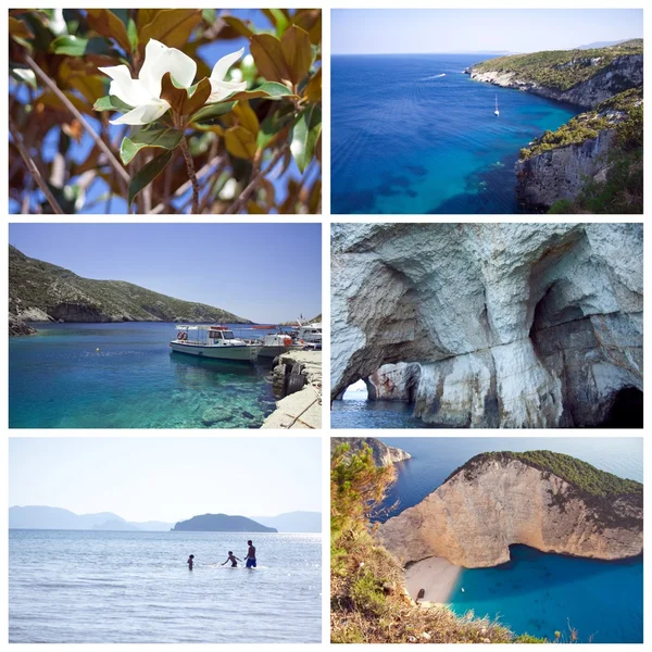 Zakynthos Island Collage, Greece, Zante, Zakintos Stock Photo by ...