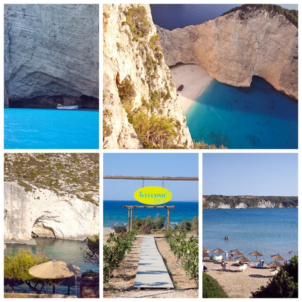 Zakynthos Island Collage, Greece, Zante, Zakintos Stock Photo by ...