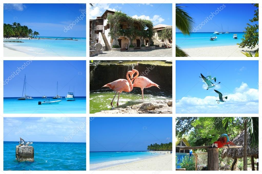 Tropical collage, Dominican Republic. — Stock Photo © mariavp1 #32546971