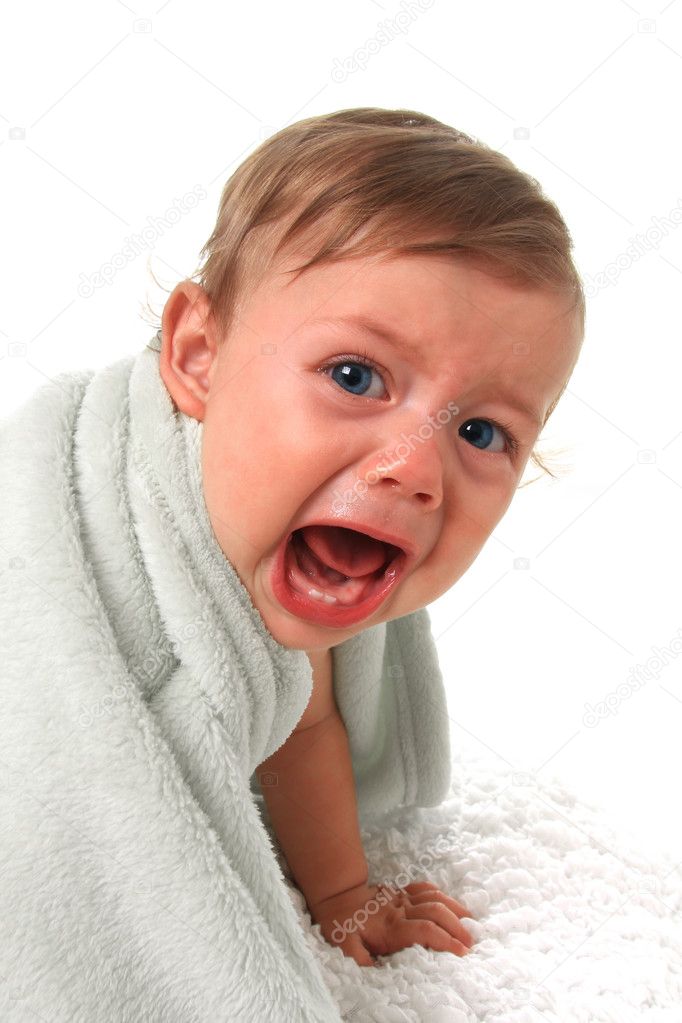 Trist Gråtende Barn