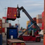 Container manipulation — Stock Photo © jarous #13964068