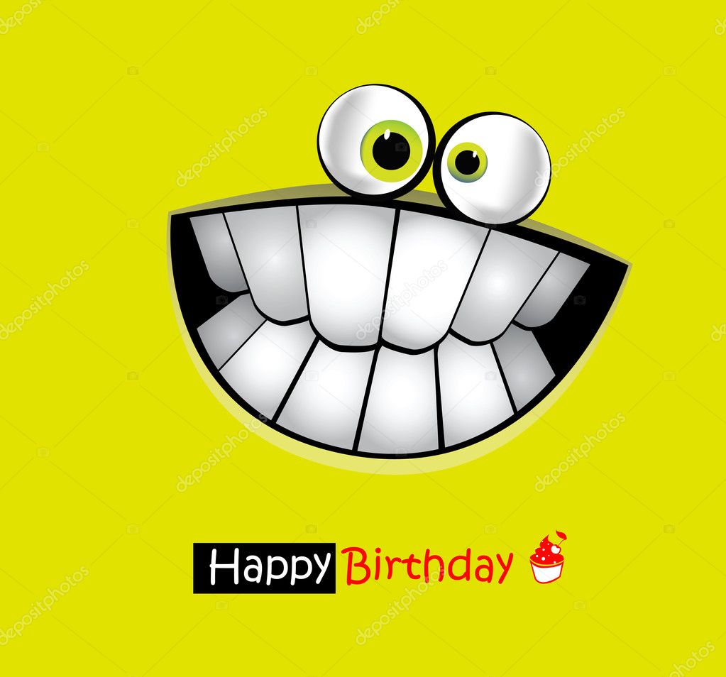 Happy Birthday Card smile Stock Vector Image by ©novkota1 #15308411
