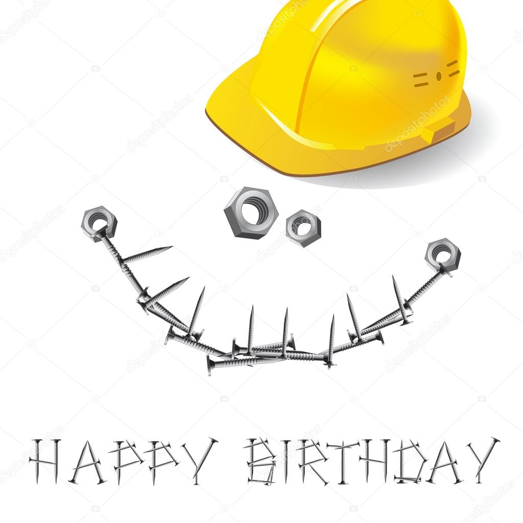 Happy birthday card construction of buildings Stock Vector by ©novkota1 ...