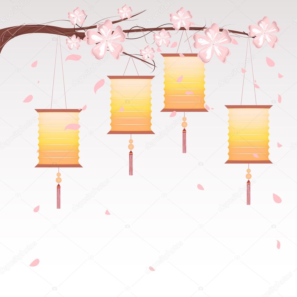 Chinese Lantern Background Stock Vector Image by ©lereen #47135779