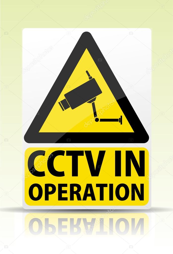 CCTV in operation sign — Stock Vector © Robin2b #28671523